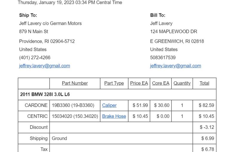 Receipts by Vehicle | The Common Gear